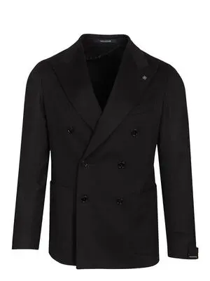 Tagliatore Double-breasted Wool And Cashmere Blazer - Blue
