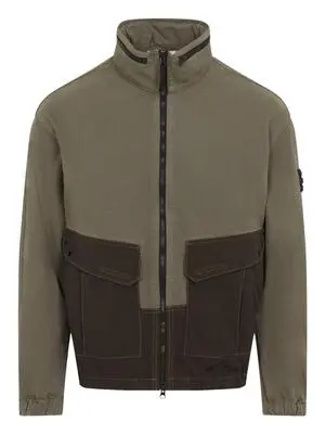 Stone Island Cotton Canvas Overshirt Jacket - Green