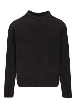 C.P. COMPANY Cotton Chenille Sweater - Blue
