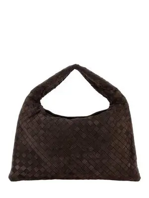 Bottega Veneta Suede Hop Shoulder Bag - Brown