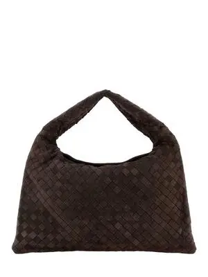 Bottega Veneta Suede Hop Shoulder Bag - Brown
