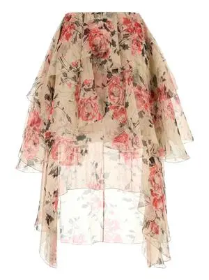 Loewe Printed Silk Skirt - Multicolor