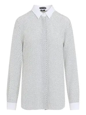 TOM FORD Multi Argyle Silk Shirt - White