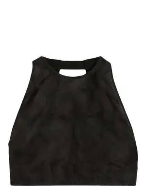 Max Mara MAX MARA Sfumetto Silk Crop Top With Cut-Out Black