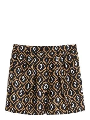 Max Mara Printed Silk Shorts - Black
