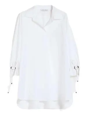 Max Mara Cotton Poplin Blouse Optic - White