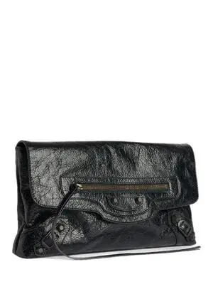 Balenciaga Lambskin Clutch - Black