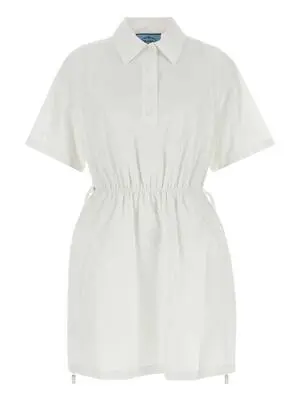Prada Poplin Shirt Dress - White
