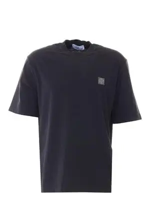 Stone Island Compass Patch Logo T-shirt - Blue