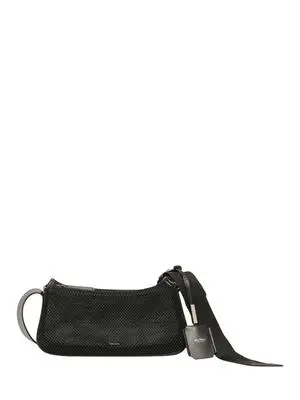 Max Mara Micro Handbag In Technical Mesh - Black