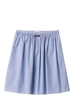 Miu Miu MIU MIU Cotton Skirt Blue