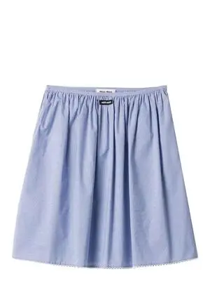 Miu Miu Cotton Skirt - Blue