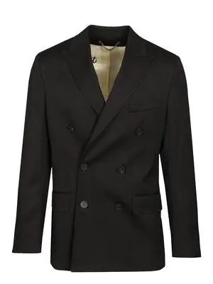 GOLDEN GOOSE Double-breasted Wool Jacket - Black