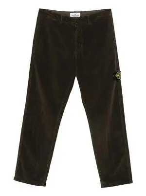 Stone Island Corduroy Straight-leg Trousers - Brown
