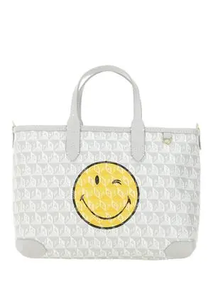 ANYA HINDMARCH ANYA HINDMARCH I Am A Plastic Bag Wink Tote Bag XS Gray