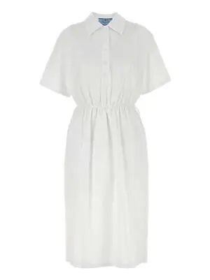 Prada Poplin Shirt Dress - White
