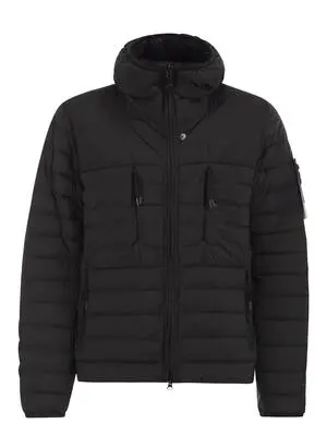 Stone Island Seamless Tunnel Down-tc Stretch Hooded Down Jacket - Black