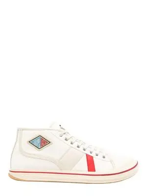 Bottega Veneta Eliot Mid-top Canvas Sneakers - White