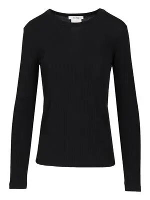 Max Mara MAX MARA Silk And Lyocell Ribbed Sweater Blue