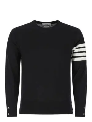 Thom Browne Midnight Wool Sweater - Blue