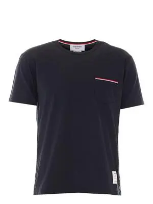 Thom Browne Stripe Logo T-shirt - Blue