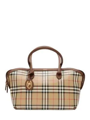 Burberry Check Tote Bag - Cream