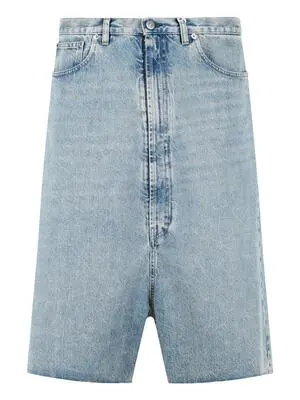 MAISON MARGIELA Light Cotton Bermuda Shorts - Blue