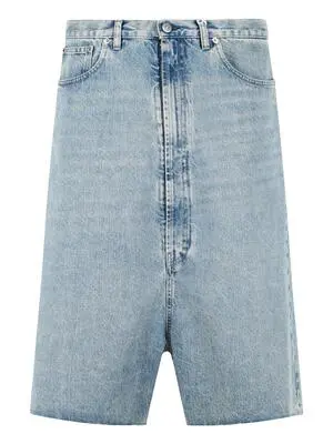 MAISON MARGIELA Light Cotton Bermuda Shorts - Blue