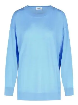 P.a.r.o.s.h Light Wool Blend Oversized Sweater - Blue