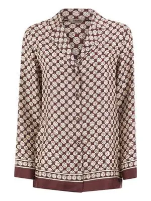 Max Mara S MAX MARA Pure Silk Printed Shirt Multicolor