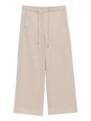 Max Mara Wide Leg Straight Trousers - Cream