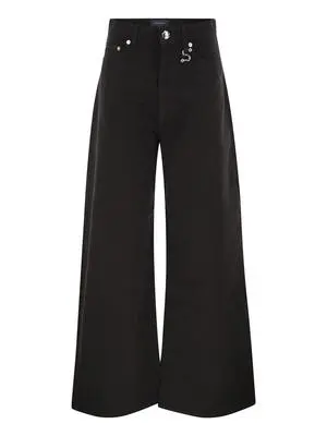 Sportmax Wide-leg Cotton Denim Jeans - Black