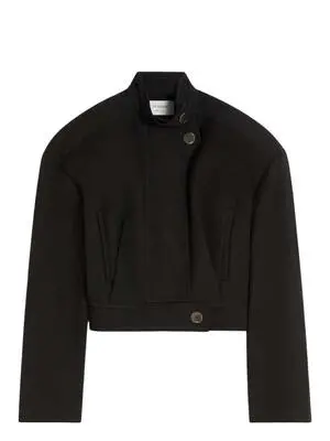 Sportmax Oversized Cotton Bomber Jacket - Black