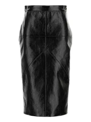 LANVIN Synthetic Leather Skirt - Black