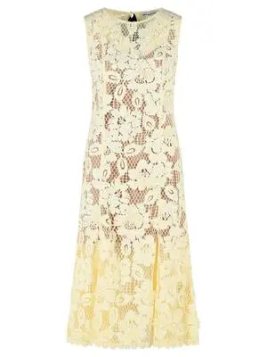 SELF-PORTRAIT Crochet Dress - Yellow