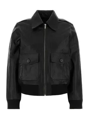 A.p.c. Leather Gaelle Jacket - Black