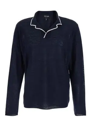 Giorgio Armani Linen And Silk Blend Sweater - Multicolor