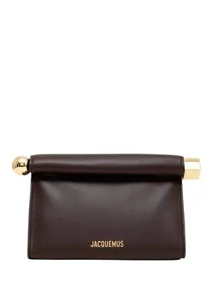 Jacquemus Le Sac Rond Carre Leather Cross Body Bag - Brown