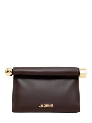 Jacquemus Le Sac Rond Carre Leather Cross Body Bag - Brown