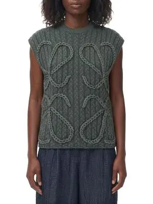 Loewe Wool Sweater With Crochet Details - Brown