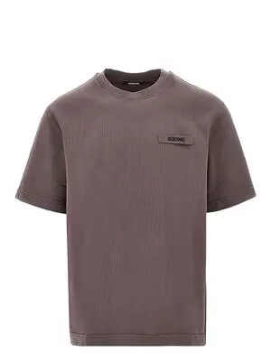 Jacquemus Le T-shirt Gros Grain In Cotton - Brown