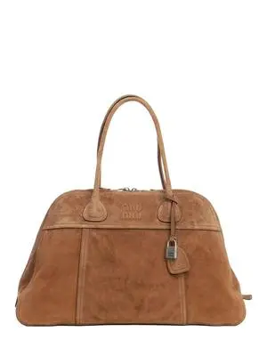 Miu Miu Vivant Suede Bag - Brown