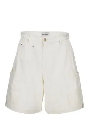 Givenchy Denim Shorts With Patch Pockets - Multicolor