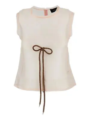 Simone Rocha SIMONE ROCHA Sheer Frayed Contour Dart Top Multicolor