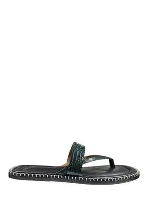 Dries Van Noten DRIES VAN NOTEN Leather Flat Sandals Green