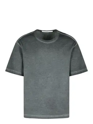 Séfr Mauro' Grey Cotton T-shirt - Black