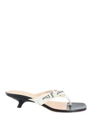 Dior J'adior Cotton Flip-flops With Embroidered Logo - Multicolor