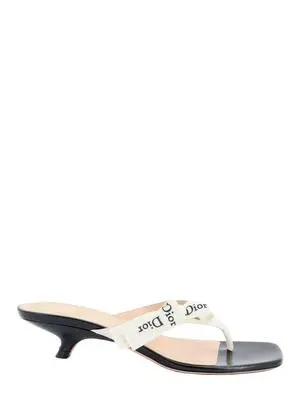 Dior J'adior Cotton Flip-flops With Embroidered Logo - Multicolor