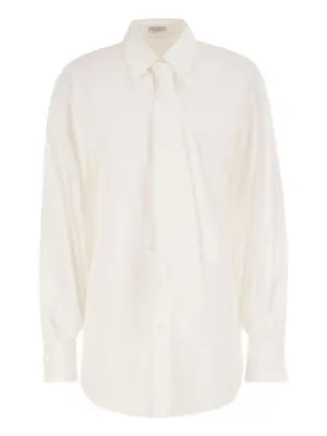 Brunello Cucinelli Stretch Cotton Shirt - White