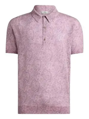 Etro Etro Men Polo Shirt With Floral Pattern Multicolor
